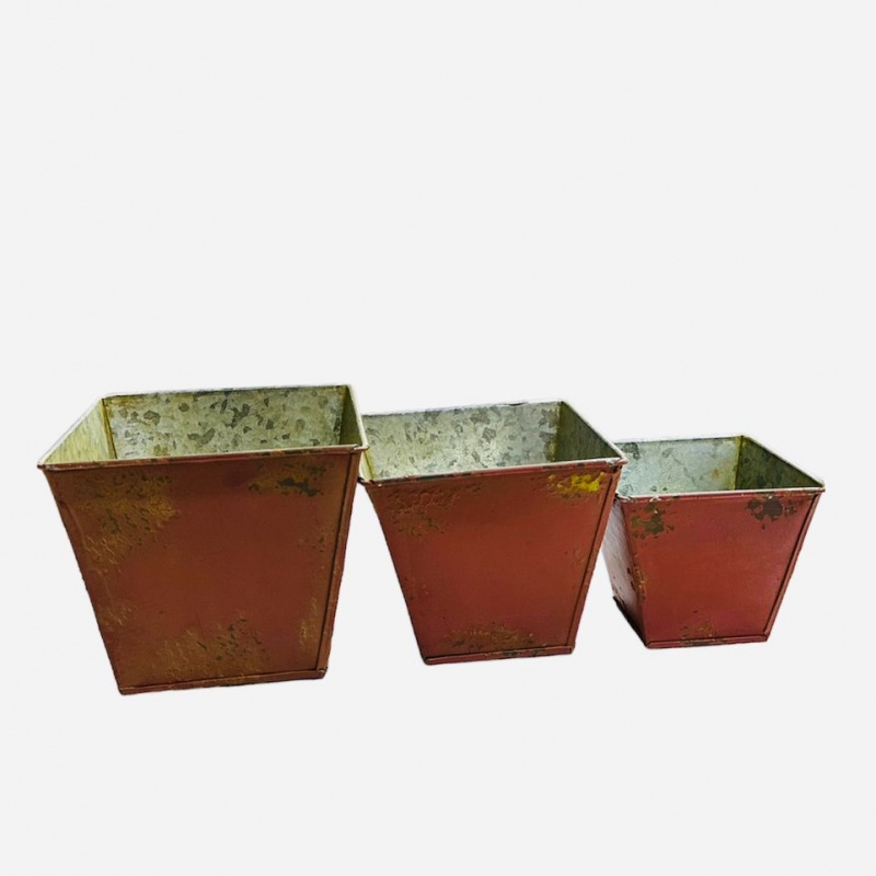 FLORERO CUADRADO SET X3 XF111