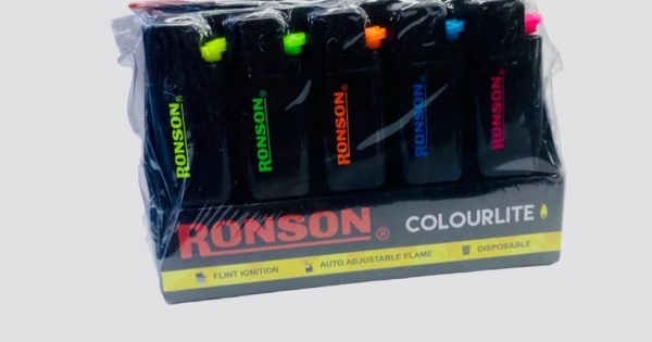 ENCENDEDOR RONSON COLOURLITE NEGRO E5