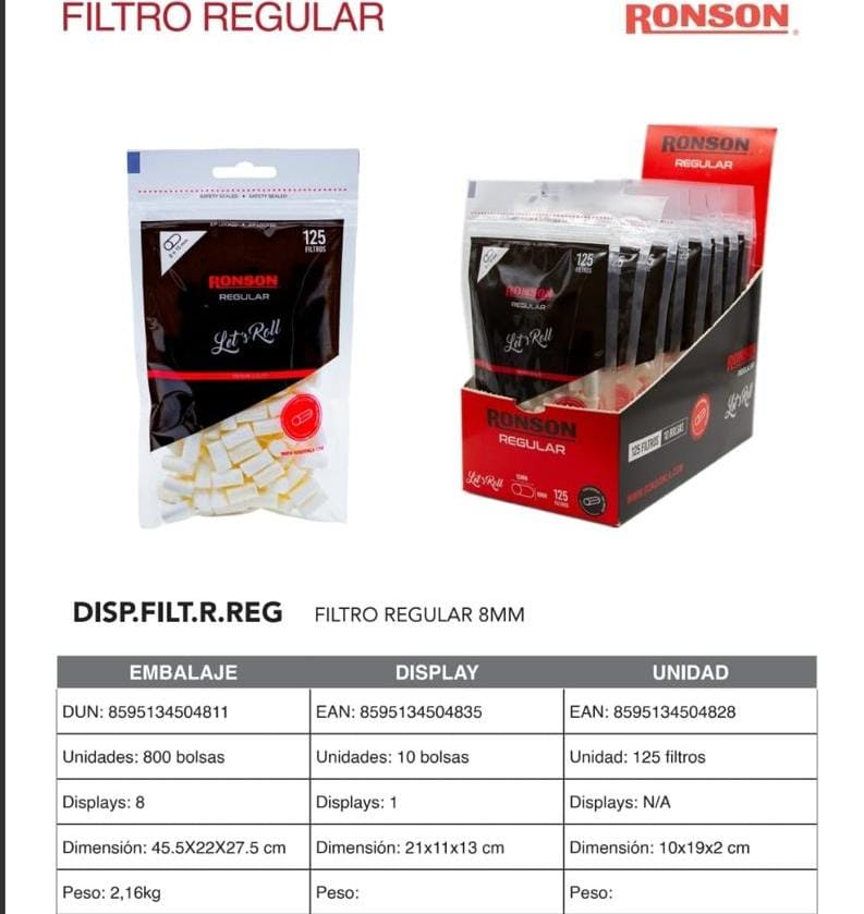 FILTRO RONSON REGULAR FIL4